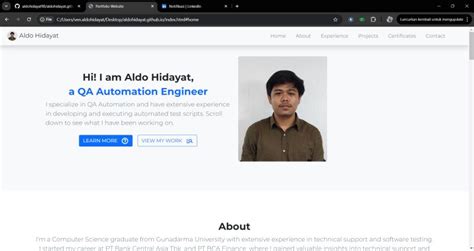 Htlm Css Bootstrap5 Github Portofolio Qaautomation Softwarequalityassurance Website