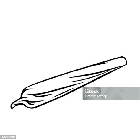 Sendi Ganja Spliff Ilustrasi Stok Unduh Gambar Sekarang Rokok Ganja