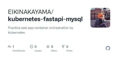 Github Eikinakayamakubernetes Fastapi Mysql Practice Web App Container Orchestration By