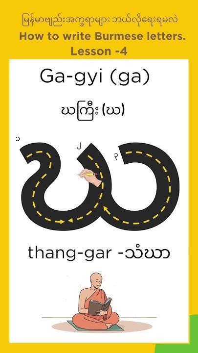 How To Write Myanmar Letters Lesson 4 မြန်မာဗျည်းရေးဆွဲနည်း Myanmar မြန်မာစာ