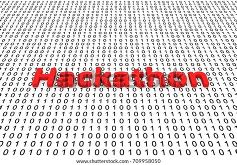 Hackathon Form Binary Code 3d Illustration Stock Illustration 709958050