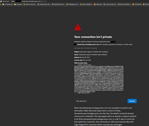 Tls Certificate Broken After Upgrading Of The Aks Cluster · Issue 1389 · Azureindustrial Iot