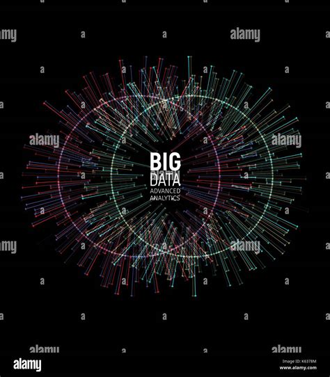 Big Data Abstract Vector Visualization Lines And Dots Array Big Data Connection Complex