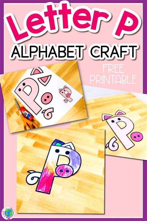 Free Printable Uppercase Letter P Craft 🐷
