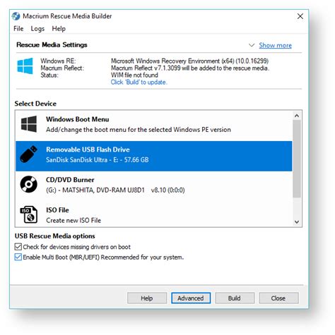 Creating Macrium Reflect Rescue Media Guides And Tutorials Nsane Forums