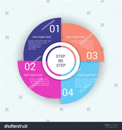 Vector Circle Arrows Linear Infographic Diagram Stock Vector Royalty Free