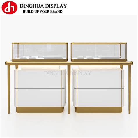 Customized Glass Top Jewellery Shop Display Counters Provide