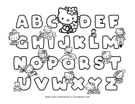 Free Printable Hello Kitty Alphabet Letters Printable Alphabet Letters