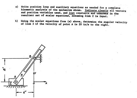 Solved Write Position Loop And Auxiliary Equations As Needed For A
