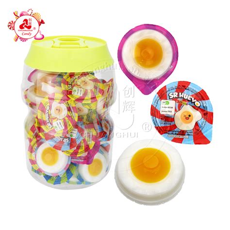 Supply Halal Fried Egg Shape Jelly Candy Egg Jelly Pudding In Jar Ch