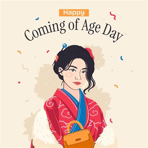 Premium Vector Flat Coming Of Age Illustration