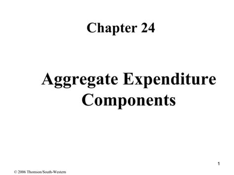 Aggregate Expenditure Components Ppt
