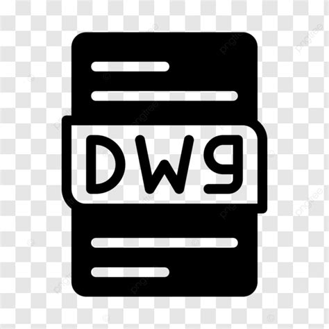 Dwg Format File Type Icons Document Extension Symbol Icon With A Black Fill Outline Design