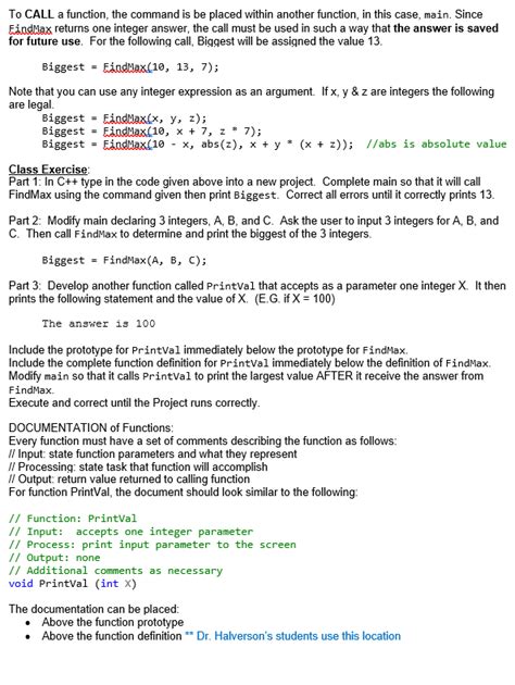 Solved Functions Lesson Objectives Demonstrate The Use Of Chegg