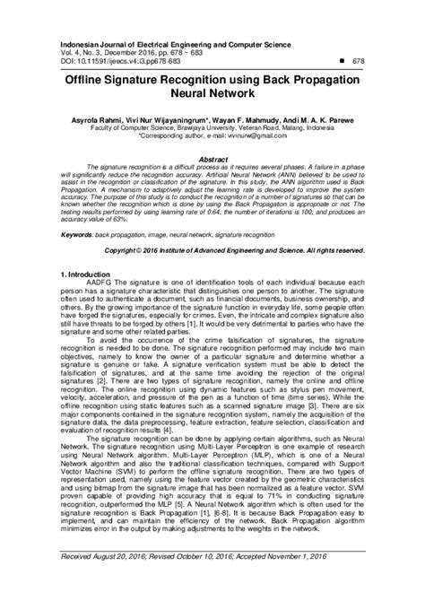 Pdf Offline Signature Recognition Using Back Propagation Neural Network