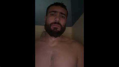 Hairy Bearded Guy Lets You Watch Him Stroke It Up In The Shower