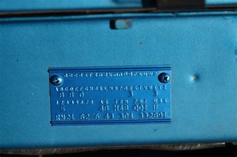 1968 Road Runner Fender Tag For B Bodies Only Classic Mopar Forum