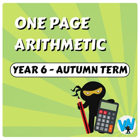 One Page Arithmetic Year 6 Autumn Term Vocabulary Ninja