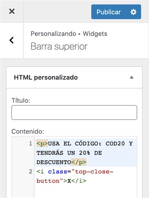 Como Convertir El Widget Barra Superior De Generatepress En Una Ventana De Notificaciones