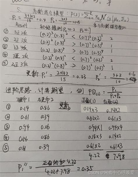 【机器学习】【期末复习】有关机器学习的计算题可供期末复习参考（带本人手写解答与思考） 机器学习计算题 csdn博客