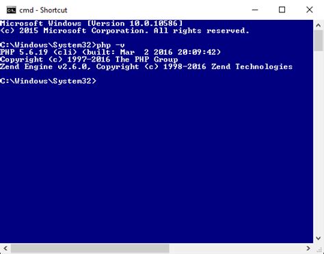 Running Php At A Windows 10 Command Line Keeping It Simple