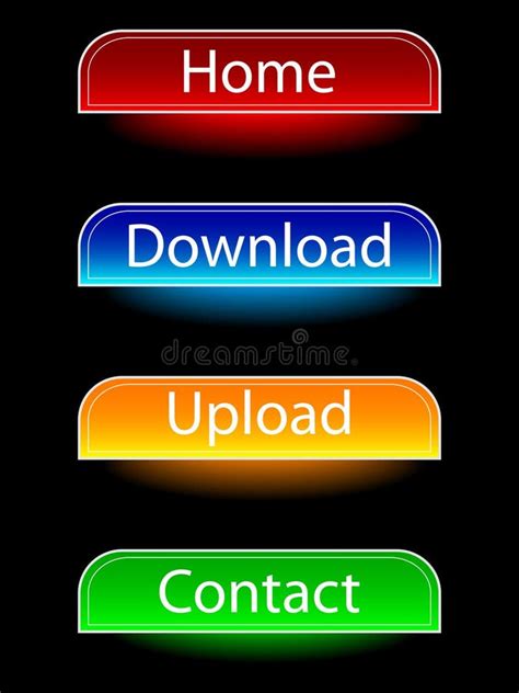 User Interface Power Slider Buttons Stock Vector Illustration Of Internet Knob