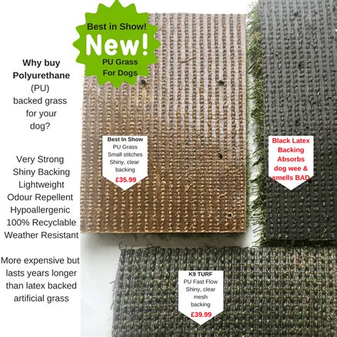 Latex Free Polyurethane Backed Artificial Grass Top Dog Turf