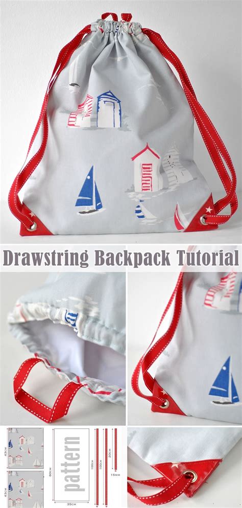 Waterproof Lined Drawstring Backpack Sewing Tutorial