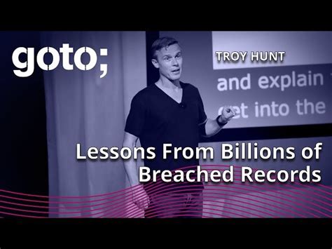 goto conferences talk lessons from billions of breached records from