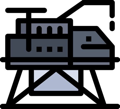 Construction Engineering Laboratory Platform Flat Color Icon Vector Icon Banner Template