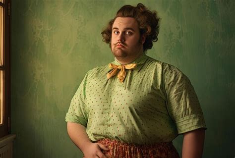 Premium Photo An Attractive Man Dressed In A Polka Dot Dress In The Style Of Femi Curves