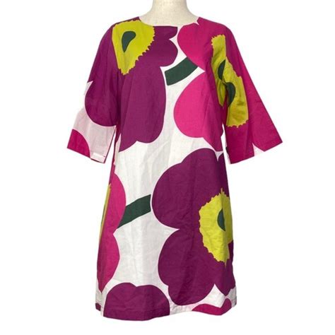 Marimekko Unikko Floral Print Tunic Dress Mini Size Depop