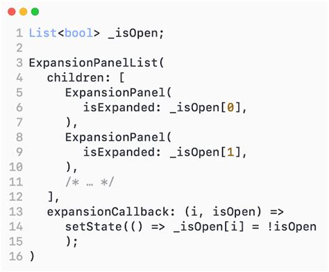 what the flutter expansionpanel