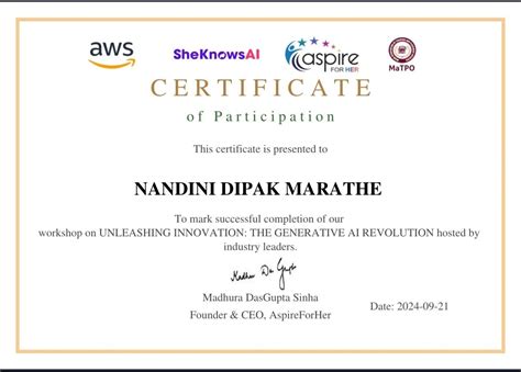 Nandini Marathe On Linkedin Artificial Intelligence Machine Learning Aspireforher