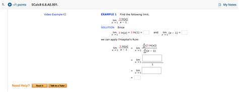 Solved 1 11 Points Scalc8 6 8 Ae 001 My Notes Video