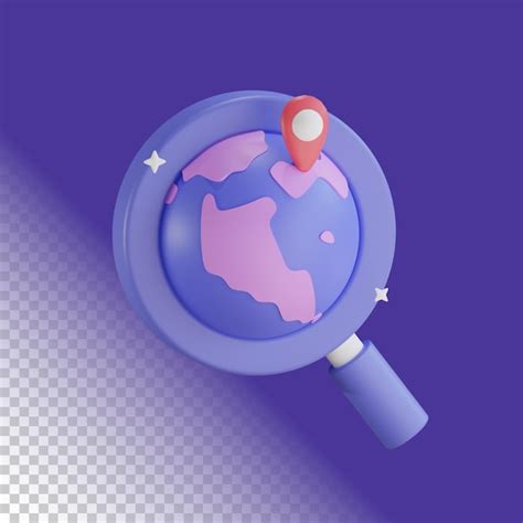 Premium Psd 3d Icon Location Search