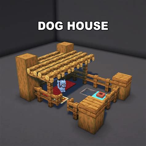 How To Build A Dog House Minecraft Minecraft Dog Room Design Easy