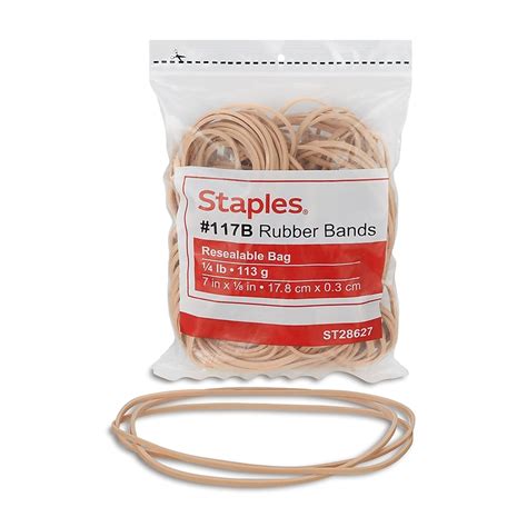 Staples Multi Purpose 117b Rubber Bands 50pack 28627 Cc Image 1