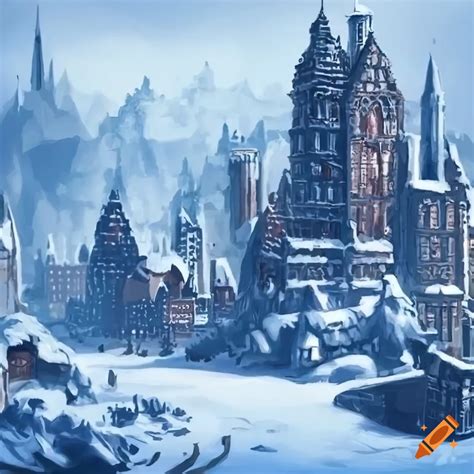Snowy City Art Buy Winter Snow City Lights Canal