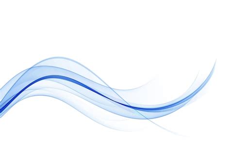 Premium Vector Abstract Wave Design Element In Blue Color Transparent Wave Flow