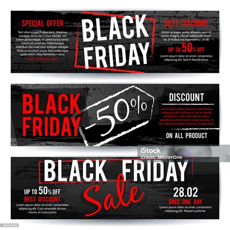 검은 금요일 판매 가로 벡터 배너 광고 검정과 빨강 고민된 브러시 텍스처 블랙프라이데이에 대한 스톡 벡터 아트 및 기타 이미지 블랙프라이데이 개성 개념 검은색