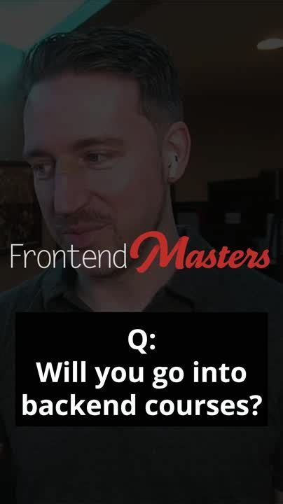 Frontend Masters On Linkedin Q Will Frontend Masters Go More Into