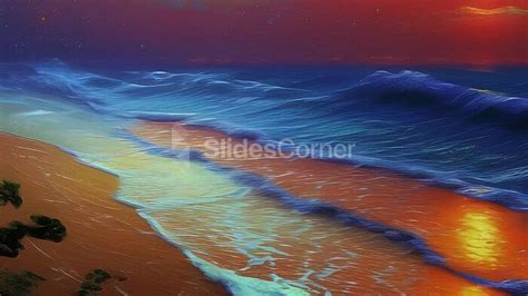 Ocean Waves Background Free For Ppt Slidescorner