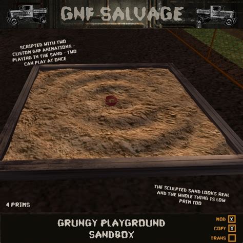 Second Life Marketplace Grungy Playground Sandbox