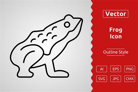 Vector Frog Outline Icon Design Graphic By Muhammad Atiq Creative Fabrica