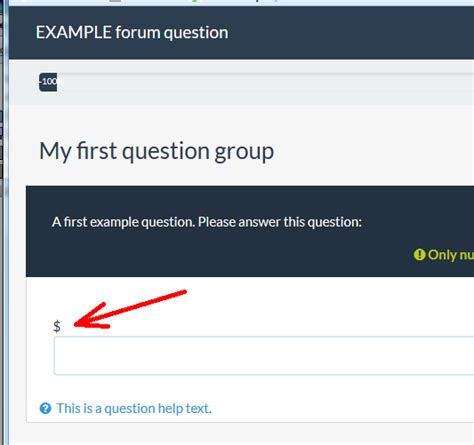 dollar sign prefix appears above input box limesurvey forums