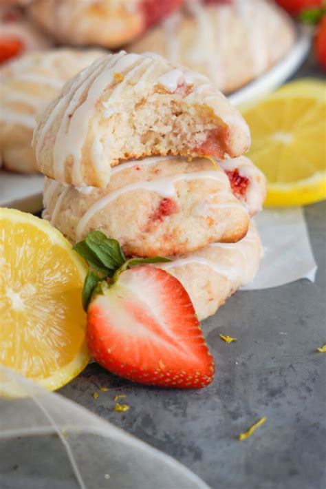 Strawberry Lemon Shortcake Cookies Lemonpeony