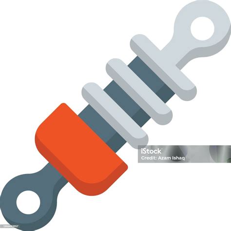 자동차 충격 흡수제 개념 서스펜션 스프링 벡터 아이콘 디자인 자동차 서비스 및 자동차 수리점 기호 로리 예비 부품 사인 자동차 기술자 장비 재고 일러스트 강철에 대한 스톡