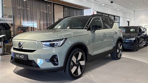 Volvo Xc40 Full Electric Model 2023 Sage Green Pearl Youtube