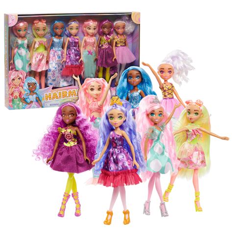 Hairmazing 7 Pack Collectible Fashion Dolls Set Hairmazing